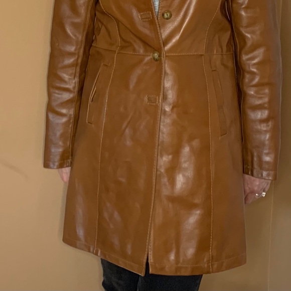 Vera Pelle | Jackets & Coats | Saddle Brown Genuine Italian Leather ...